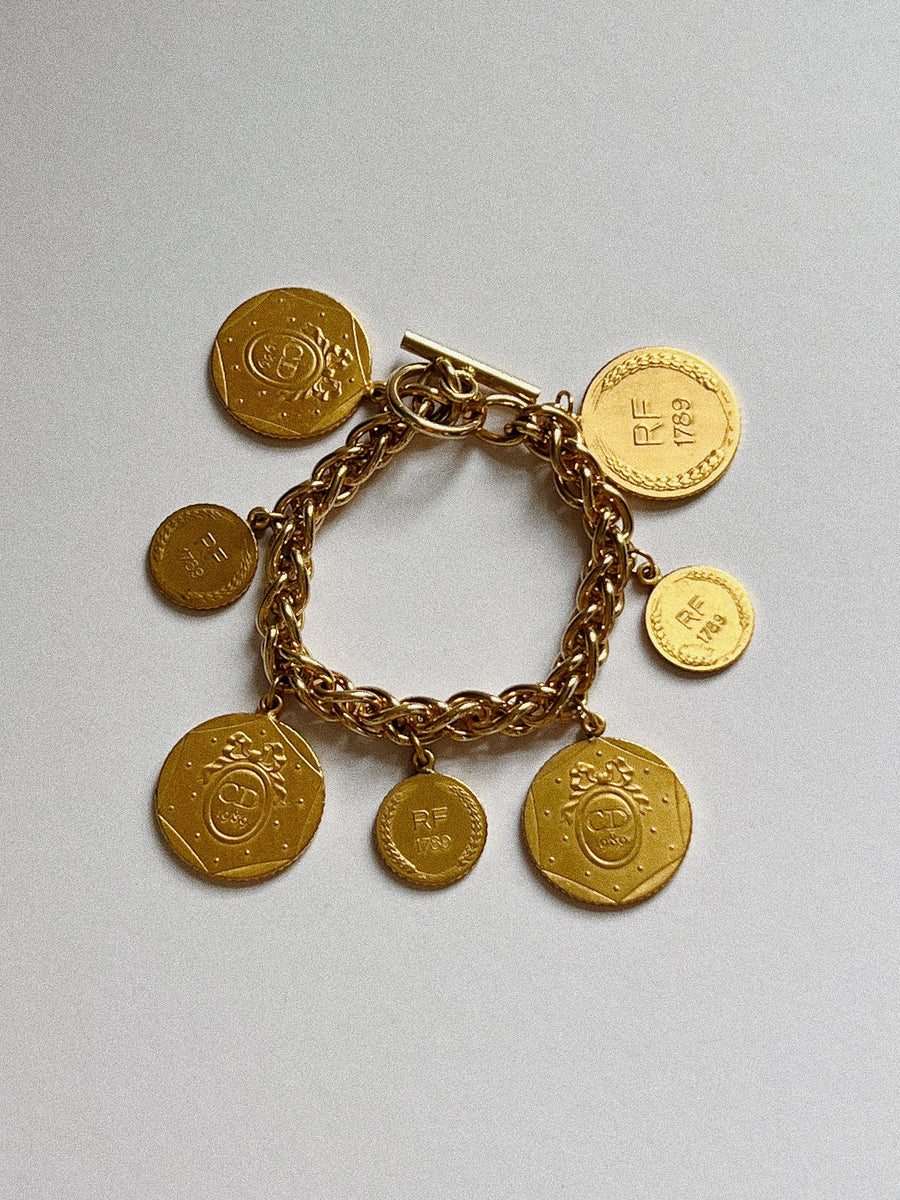 Christian Dior 1989 rare logo charm bracelet – Constantina Vintage