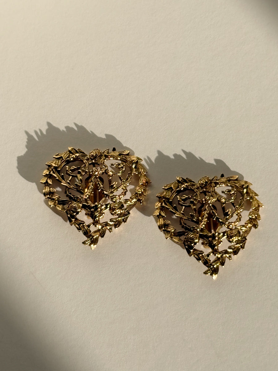 Yves Saint Laurent 1980's rare heart earrings – Constantina Vintage